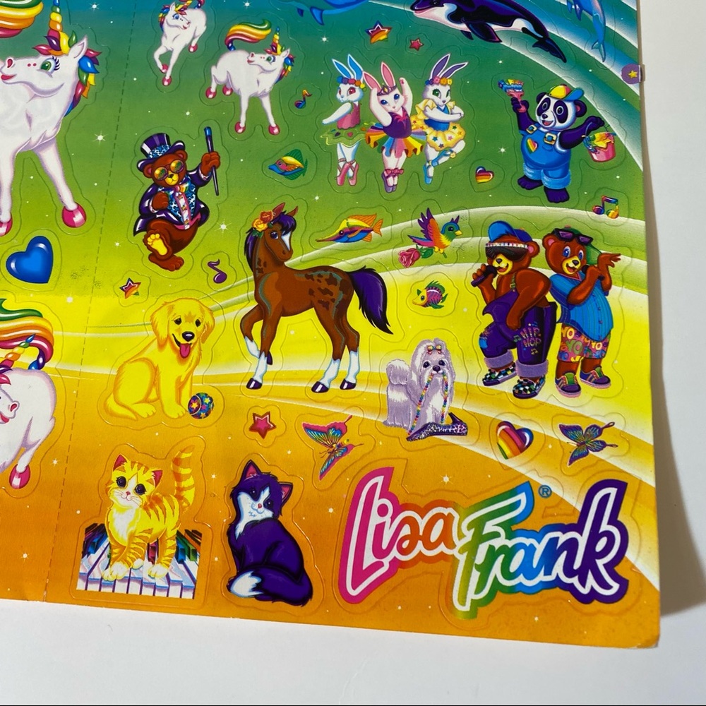 Vintage Lisa Frank Jumbo Sticker Sheet - Gem
